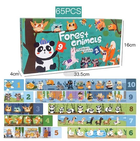 Forest animals number puzzle – Forkids6